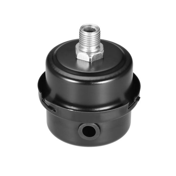 【本商品は海外出荷】お届けは通常20-30日を頂いております。製品名- エアコンプレッサー消音パーツ；オスパ イプネジ：BSP 1/4パラメータ-ボディ材質：鉄；ボディ直径：62mm；ボディ高さ：50mm；総身長：69mmフェザー- フフィ...