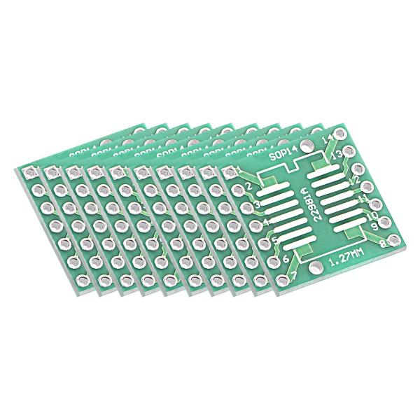 【本商品は海外出荷】お届けは通常20-30日を頂いております。製品名 - FR4ガラス繊維DIY両面SMDコンバータPCB基板。モデル- フロントはSSOP-14ピン-ピッチ0.65MM、バックはSOP-14ピン-ピッチ1.27MMです。パ...