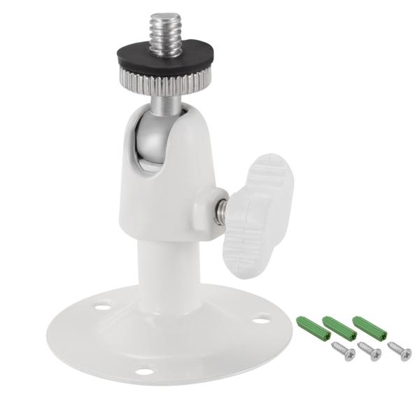 【本商品は海外出荷】お届けは通常20-30日を頂いております。カラー：ホワイト; ベースプレート直径：46mm; 最大高さ：63mm;取付穴径：3.6mm; パッケージ内容：1 x CCTVカメラマウント;鉄製で天井や屋内、屋外の壁面に取り...