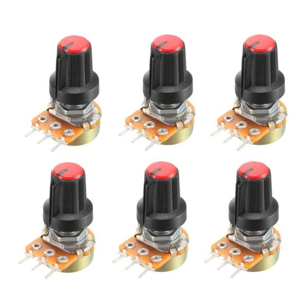 【本商品は海外出荷】お届けは通常20-30日を頂いております。モデル：WH148抵抗値：5Kオーム公差：±20％スキュースレッド径：6.7mm日常生活ではトップ調整タイプとローレットシャフトは操作しやすいです。プッシュオンノブ用スプリットデ...