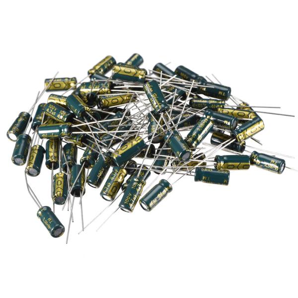 【本商品は海外出荷】お届けは通常20-30日を頂いております。定格電圧: 100V; キャパシタンス: 4.7uF;最高動作温度: 105摂氏度; 標準負荷寿命: 3000hrsボディサイズ: 5x11mm(D*L); リード長さ: 24m...