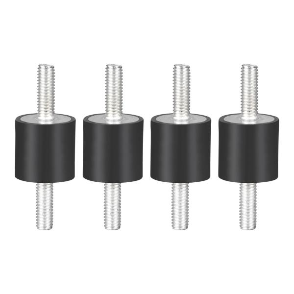 【本商品は海外出荷】お届けは通常20-30日を頂いております。ユニバーサルデザイン：M6 x 18mmスタッド付き20mm x 20mmラバーマウント、4枚セットゴム製振動マウント優れたデザイン - シンプルな幾何学的デザインが、横方向（横...
