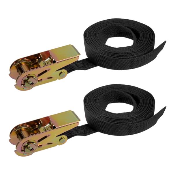 【本商品は海外出荷】お届けは通常20-30日を頂いております。仕様：長さ6M、幅2.5cmのストラップ高品質ラチェットストラップセット：工業用素材：ポリプロピレン、亜鉛メッキクランプ。ストラップは強度と耐久性を高めます。強度：ラチェットスト...