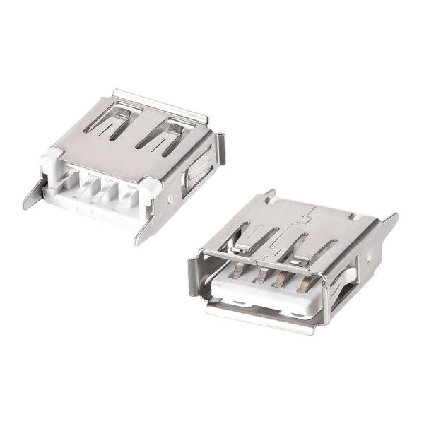 【本商品は海外出荷】お届けは通常20-30日を頂いております。USB 2.0 Type Aメスジャックソケットコネクタ4ピンDIP 180度ピンジャック。プラグインピンの設計丸まった端PCB板および移動式力USBのソケットのための素敵な取り...