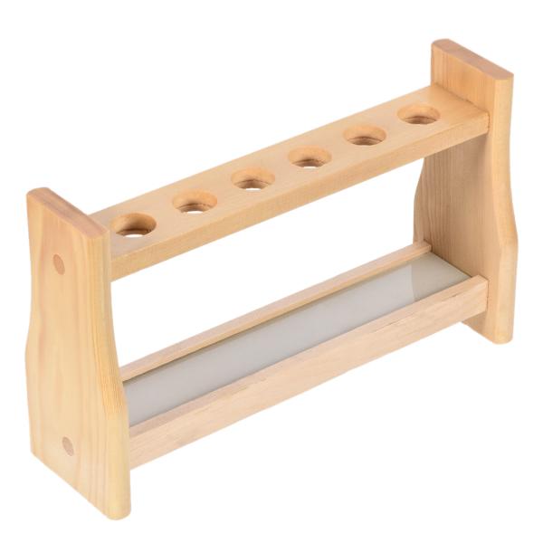 【本商品は海外出荷】お届けは通常20-30日を頂いております。10 MLチューブラックテストチューブホルダー14?17mmチューブ用6ウェル。木、頑丈な構造、強い耐衝撃性で作られています。サイズ：220mm x 63 mm x 130mm（...