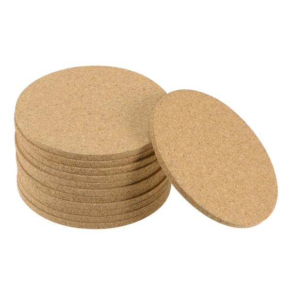 【本商品は海外出荷】お届けは通常20-30日を頂いております。[素材]-コルクコースターはコルク粒子でできており、柔らかい表面を提供してテーブルを保護します。[サイズ]-直径90mm、厚さ4mmの丸いコルクコースターはさまざまなサイズやスタ...