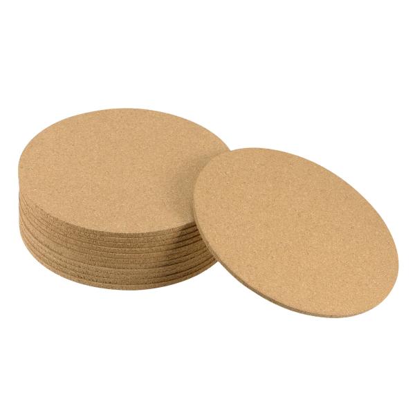 【本商品は海外出荷】お届けは通常20-30日を頂いております。[材料] - コルクコースターはコルク粒子で作られており、テーブルを保護するための柔らかい表面を提供します[サイズ] - 150mm直径、3.8mm幅、丸コルクコースターカップ、...