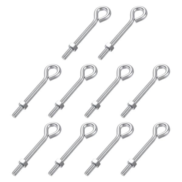 【本商品は国内出荷】お届けは通常1-3日を頂いております。全長：80mm； 目の内径: 10mm； ロッド直径：5.2mm； ネジサイズ： M6x60mm； ネジスレッド長さ：56mmナットスレッド：M6； ナットサイズ：10mm x 5m...