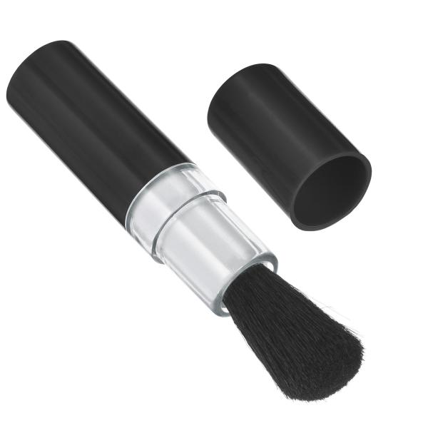 【本商品は海外出荷】お届けは通常20-30日を頂いております。カラー：ブラック;素材：プラスチック、ウール;ブラシの長さ：26 mm;全長：77 mm丸型シリンダータイプのデザインで、使いやすく、持ち運びも簡単です。 柔らかい毛が表面を傷つ...