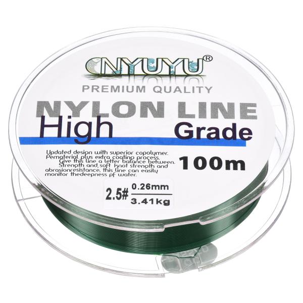【本商品は海外出荷】お届けは通常20-30日を頂いております。全体サイズ：100M x 0.26mm (L*直径); 耐荷重量：約3.41kg ; カラー：ダークグリーン利点：フルオロカーボンコーティング、滑らかな表面、高い引張強度、耐食性...
