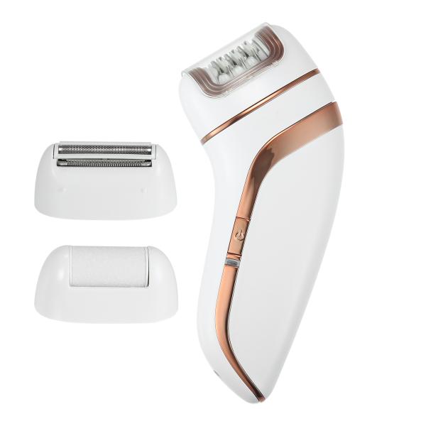 【本商品は海外出荷】お届けは通常20-30日を頂いております。3合1多機能デバイス:交換可能な3つのヘッド、穏やかな角質除去用のスクラブブラシ、ヘアリムーバー、レディシェーバーが付属しています。マイクログリップピンセット:ムダ毛を根元から取...