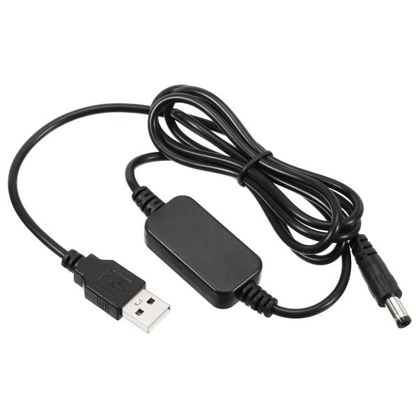 【本商品は海外出荷】お届けは通常20-30日を頂いております。カラー：ブラック; 素材：PV、銅; 全長：1.3 m; ワイヤー直径：3.5mm; コネクタ: USB オス - DCジャック5.5×2.5mm; 電源：12w; USBオス入...