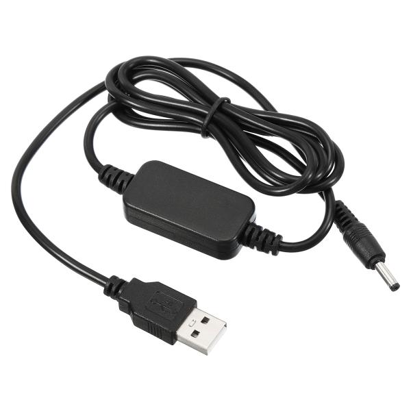 【本商品は海外出荷】お届けは通常20-30日を頂いております。カラー：ブラック; 素材：PV、銅; 全長：1.3 m; ワイヤー直径：3.5mm; コネクタ: USB A オス - DCジャック3.5×1.35mm; 電源：12w; 入力電...