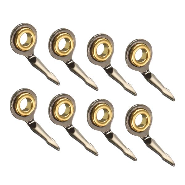 【本商品は海外出荷】お届けは通常20-30日を頂いております。サイズ：リング内径：1.5mm; リング外径：3.2mm; 全体長さ：9mm; パッケージコンテンツ：8 x 釣り竿ガイド利点：ガイドリングは強く滑らかで、耐腐食性があり、釣り糸...