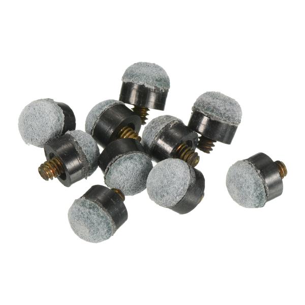 【本商品は海外出荷】お届けは通常20-30日を頂いております。チップサイズ: 8 x 11 mm(H * D); スレッドゲージ: M5 x 1 mm; カラー：グレー; パッキングリスト: 10 x プールキューヒント利点: 1. 柔らか...