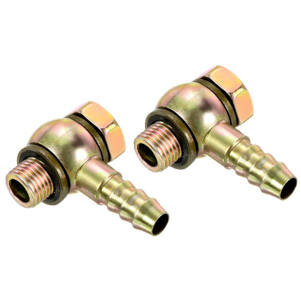 【本商品は海外出荷】お届けは通常20-30日を頂いております。カラー：ゴールド; 形状: エルボー; ねじサイズ: M12x1.25; バーブ外径: 10 mm; 全体のサイズ: 45 x 32 mm(L*W)利点: 炭素鋼材料は高強度、高...