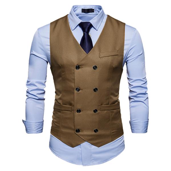 【本商品は海外出荷】お届けは通常20-30日を頂いております。ノースリーブ、ダブルブレスト、V ネック、調節可能なバック ストラップ、ビジネス用ソリッド ベスト。結婚式、仕事、ビジネス、プロム、宴会、社交ダンス、パーティーなどに適しています...