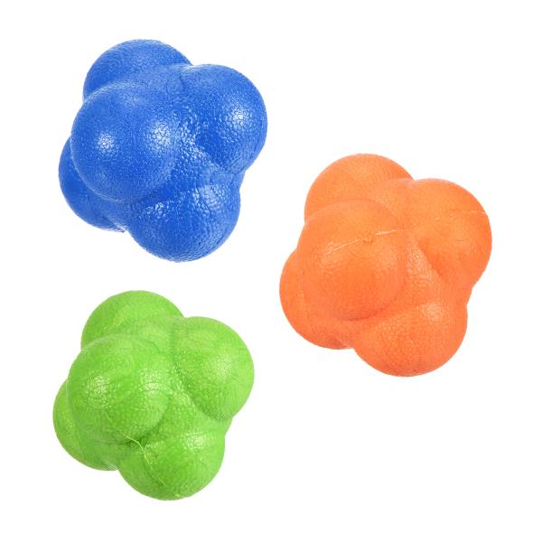 【本商品は海外出荷】お届けは通常20-30日を頂いております。カラー：オレンジ、グリーン、ブルー; 素材：TPR; サイズ：57 x 57mm(W*H)利点: 六角形の反応ボールは、硬い表面に適した高密度の材料で作られており、強くて耐久性が...