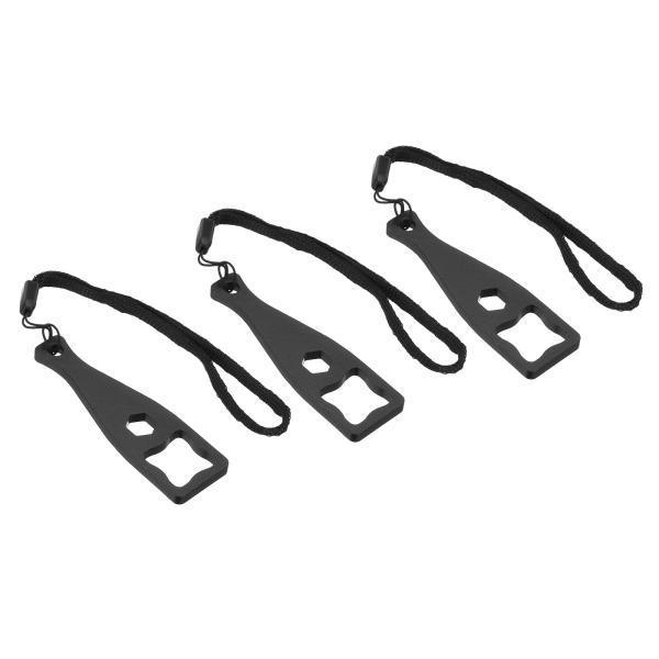 【本商品は海外出荷】お届けは通常20-30日を頂いております。カラー: ブラック；素材: アルミ合金；全体のサイズ: 74x22mm(L*W)；ストラップの長さ: 160mm；角穴対角幅: 15mm；六角穴対角幅: 8.5mm；パッキングリ...