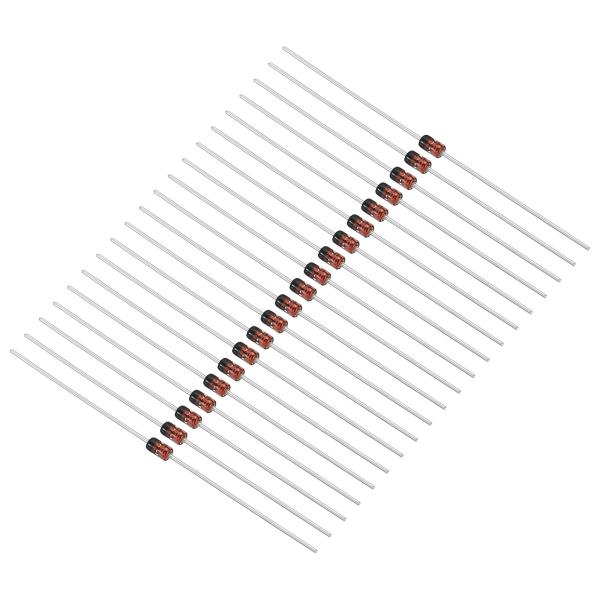 【本商品は海外出荷】お届けは通常20-30日を頂いております。タイプ:DO-41ツェナー；電圧：6.2V；消費電力:1W；製品寸法:4x2.4mm(L*外径)全長：60mm本体長さ：4mmパッケージ内容：20個xツェナーダイオードの品揃えツ...