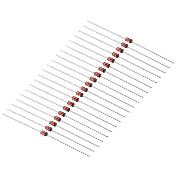 【本商品は海外出荷】お届けは通常20-30日を頂いております。タイプ:DO-41ツェナー；電圧：5.1V；消費電力:1W；製品寸法:4x2.4mm(L*外径)全長：60mm本体長さ：4mmパッケージ内容：20個xツェナーダイオードの品揃えツ...