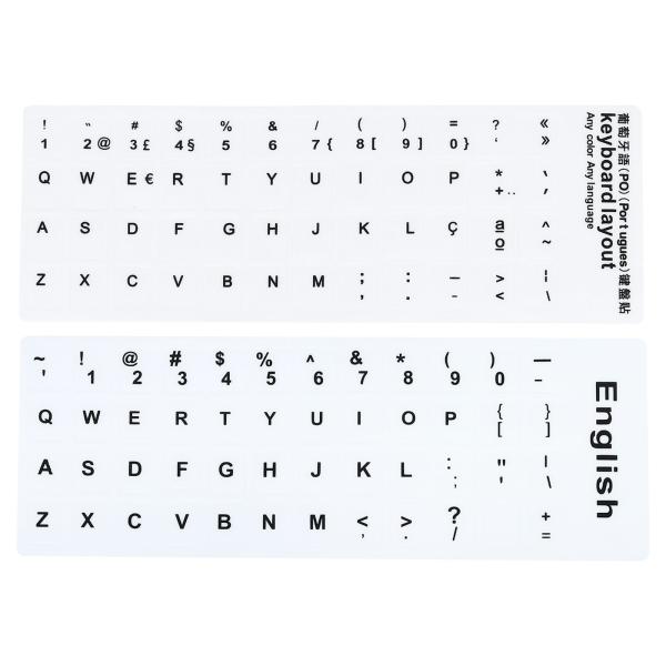 【本商品は海外出荷】お届けは通常20-30日を頂いております。カラー：ブラック、ホワイト；材料:PVC；適合：ユニバーサルキーボード；シングルキーボードサイズ:11x13mm(L*W)；全体のサイズ:180x65mm(L*W)；パッキングリ...