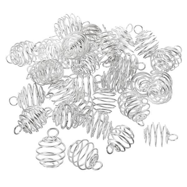 【本商品は海外出荷】お届けは通常20-30日を頂いております。応用: この螺旋 ビーズ ケージ ペンダントは、クリスタル、ぬいぐるみボール、石、ビーズなどを保持して、ネックレス、ブレスレット、イヤリングなどのユニークな工芸品を作るために使用...