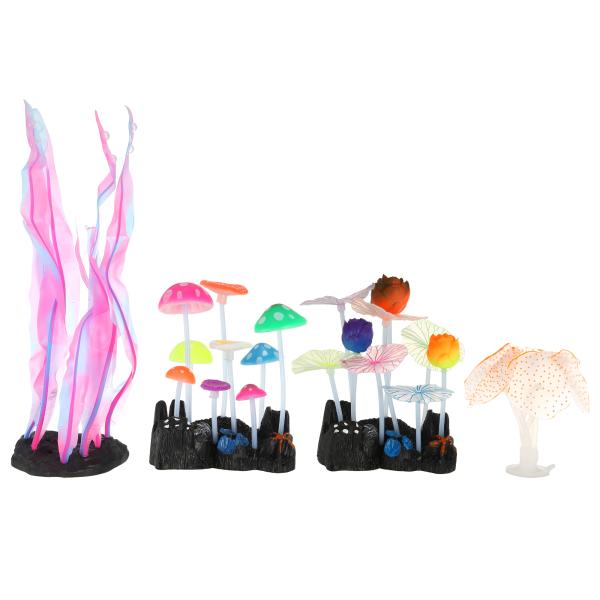 【本商品は海外出荷】お届けは通常20-30日を頂いております。カラフル水槽の装飾: この水族館のフェイク植物は7〜20ガロンの水槽にフィットします。明るい色で水槽を活力に満ちたものにします。材料: 耐久性があり、掃除が簡単なプラスチック製。...