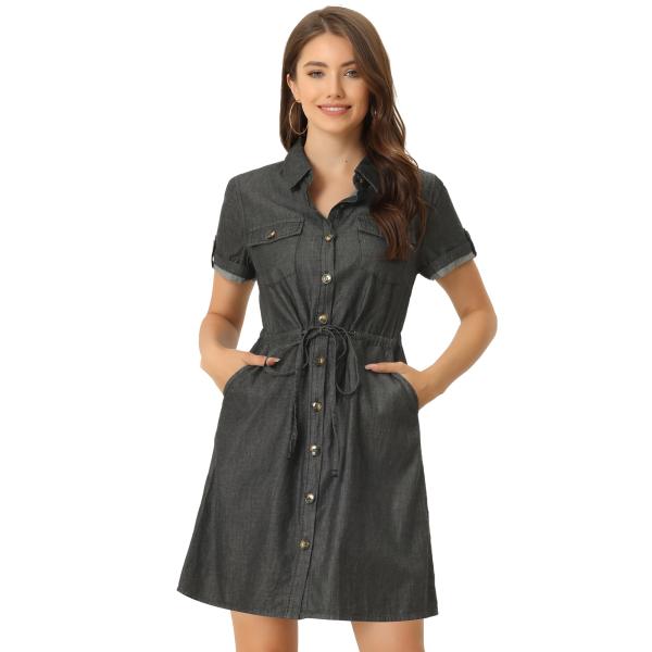 【本商品は海外出荷】お届けは通常20-30日を頂いております。女性のカジュアルボタンフロントシャツドレス夏の半袖ドレス女性のカジュアルボタンフロントシャツドレス夏の半袖ドレス女性のカジュアルボタンフロントシャツドレス夏の半袖ドレスカジュアル...