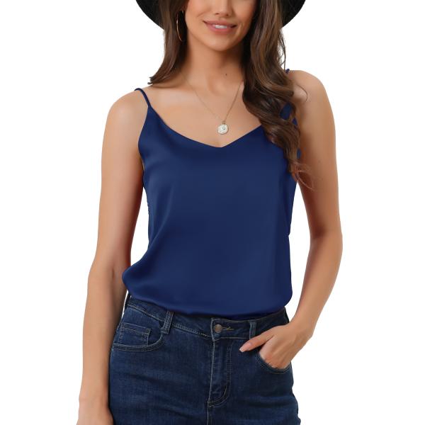 【本商品は海外出荷】お届けは通常20-30日を頂いております。1つ大きいサイズを注文することをお勧めします。 この女性用キャミソールは、柔らかく滑らかなポリエステル100%のサテン生地で作られており、完全に贅沢な体験を提供します。シルクのよ...