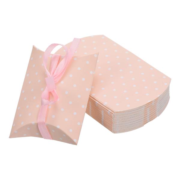 【本商品は海外出荷】お届けは通常20-30日を頂いております。カラー：ライトピンク；素材：紙；サイズ：11.5cmx7cm(L*W)；ロープ長さ:50cm；パッキングリスト:100個xピローボックス、100個xロープ。利点：素朴な表面のピロ...