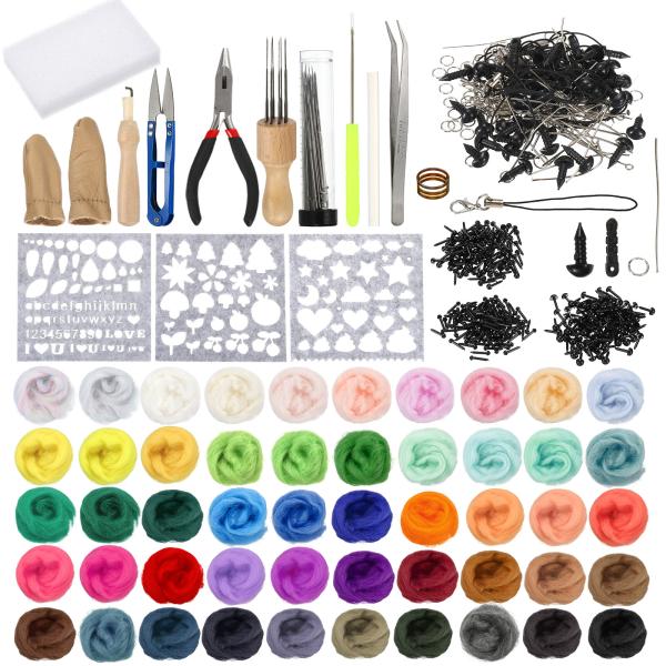 【本商品は海外出荷】お届けは通常20-30日を頂いております。天然の柔らかなウール素材??当社のニードルフェルト羊毛は天然羊毛で作られており、このフェルトキットは柔らかく、柔軟性があり、優れた弾力性があります。さまざまなDIYプロジェクトの...