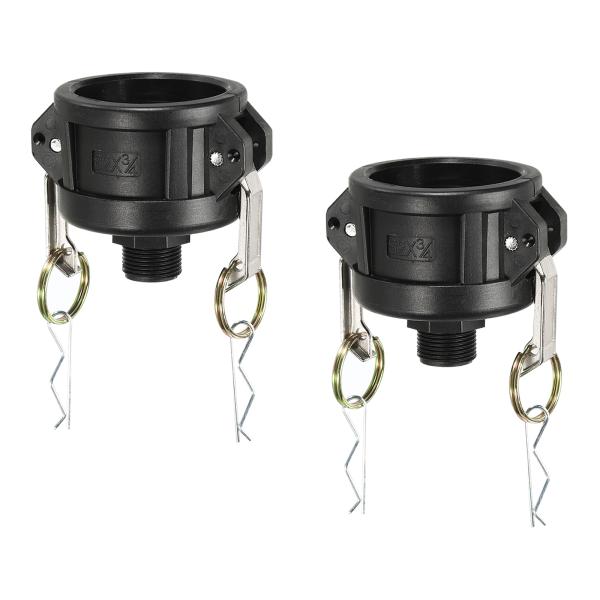 【本商品は海外出荷】お届けは通常20-30日を頂いております。カムロックサイズ：50mm；アウトレットオスネジサイズ：19.5mm；パッケージ内容：2xIBCトートアダプターフィッティング利点：プラスチック素材を使用しており、強度が高く、耐...