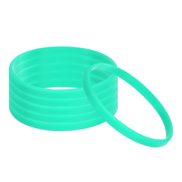 【本商品は海外出荷】お届けは通常20-30日を頂いております。カラー：シアン；素材：シリコーン；ブレスレット周長：180mm；サイズ：5x2mm(W*T)；パッケージの内容：6個xシリコンリストバンド ゴムブレスレット利点：シリカゲルの材料...