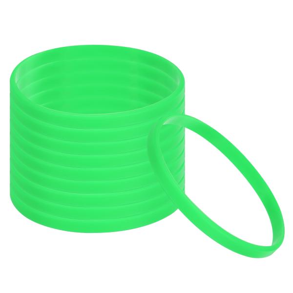 【本商品は海外出荷】お届けは通常20-30日を頂いております。カラー：緑；素材：シリコーン；ブレスレット周長：180mm；サイズ：5x2mm(W*T)；パッケージの内容：30個xシリコンリストバンド ゴムブレスレット利点：シリカゲルの材料で...