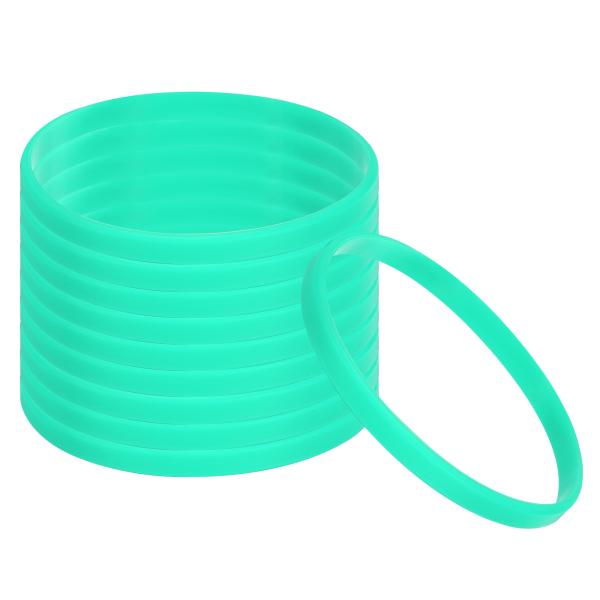 【本商品は海外出荷】お届けは通常20-30日を頂いております。カラー：シアン；素材：シリコーン；ブレスレット周長：180mm；サイズ：5x2mm(W*T)；パッケージの内容：30個xシリコンリストバンド ゴムブレスレット利点：シリカゲルの材...