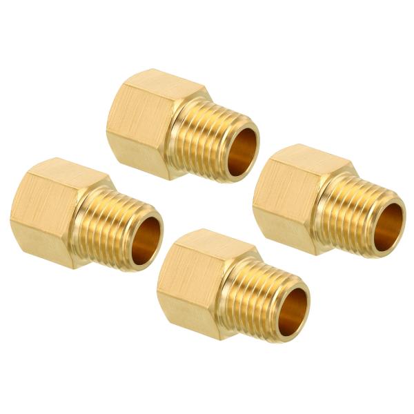 【本商品は海外出荷】お届けは通常20-30日を頂いております。タイプ:1/4 NPTオス-1/4 NPT NPTメス全体の長さ: 24.5 mm; メスネジ長さ: 13 mm; オスネジ長さ11.5 mmパイプ継手アダプターは真鍮製です。真...