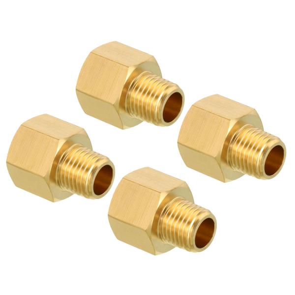 【本商品は海外出荷】お届けは通常20-30日を頂いております。タイプ:1/4 NPTオス-3/8 NPT NPTメス全体の長さ: 27 mm; メスネジ長さ: 15.5 mm; オスネジ長さ11.5 mmパイプ継手アダプターは真鍮製です。真...