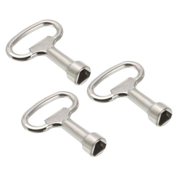 【本商品は海外出荷】お届けは通常20-30日を頂いております。規格: カラー: シルバー;合計サイズ: 51x37x12 mm(長さ*幅*高さ);三角サイズ: 12.5x7 mm(OD*三角 長さ ); パッケージ: 3 x三角 スパナキー...