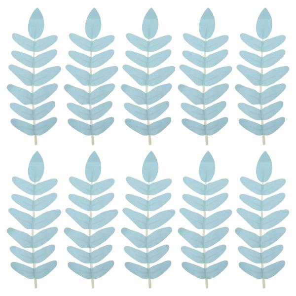 【本商品は海外出荷】お届けは通常20-30日を頂いております。カラー:ブルー；材質:シルククロス、プラスチック；サイズ:18x7cm(L*W)；パッキングリスト:10個入りx人工低木の葉アドバンテージ:シルク生地で作られたこれらの人工葉は柔...