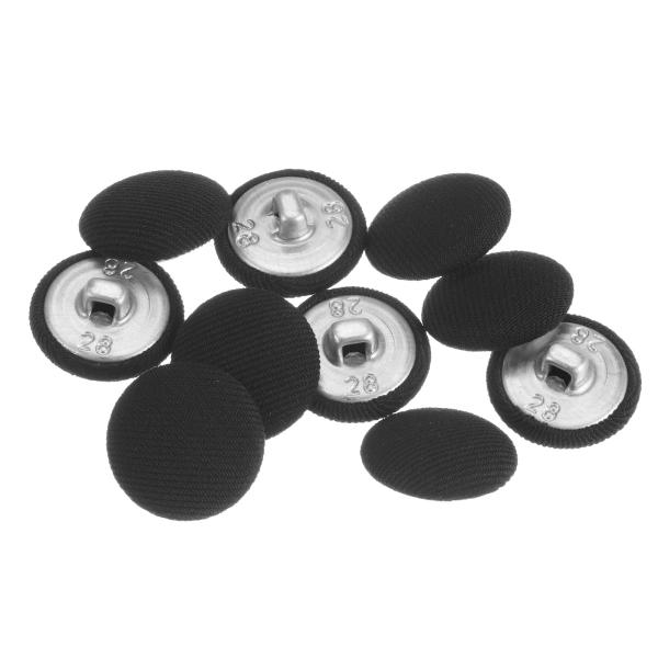 【本商品は海外出荷】お届けは通常20-30日を頂いております。サイズ - 直径18mm、厚さ8mmラウンドブラックボタン10個をお届けします。 1 inch =25.4mm または 1mm = 0.0393 inch.材料 -縫製ボタンは丈...