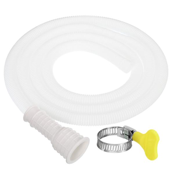 【本商品は海外出荷】お届けは通常20-30日を頂いております。カラー：ホワイト；素材：PVC；ホースの長さ：2m / 6.5ft；ホースの外径：18mm / 0.71インチ；ホースの口径：16-25mm；梱包リスト：排水ホース1本、クランプ...