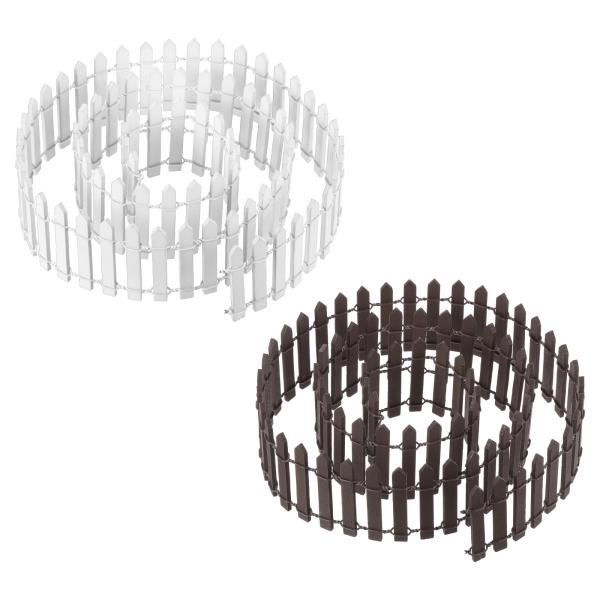 【本商品は海外出荷】お届けは通常20-30日を頂いております。カラー：ブラウン/ホワイト；長さ：100cm；高さ：5cm；パッケージの内容：2個xミニ木製フェンス利点：ミニチュア童話花園のフェンスは彩色木材で作られ、金属の糸で縛られ、デザイ...