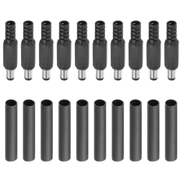 【本商品は海外出荷】お届けは通常20-30日を頂いております。コネクタのタイプ: はんだタイプ; サイズ: 5.5x2.5mm (外径*内径)。 全長: 45mm/1.8" 。 収縮チューブの長さ: 40mm/1.6" 。 パッキングリスト...