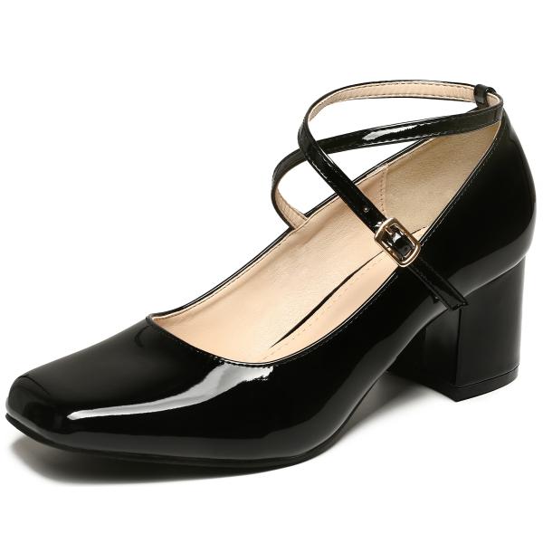 【本商品は海外出荷】お届けは通常20-30日を頂いております。[素材]: 2色: ブラック、シルバーパテントレザーアッパー。ラバーソール; ABS ヒール[ UK SIZE ]: UK の靴のサイズは、US の靴のサイズから 2 を引いたも...