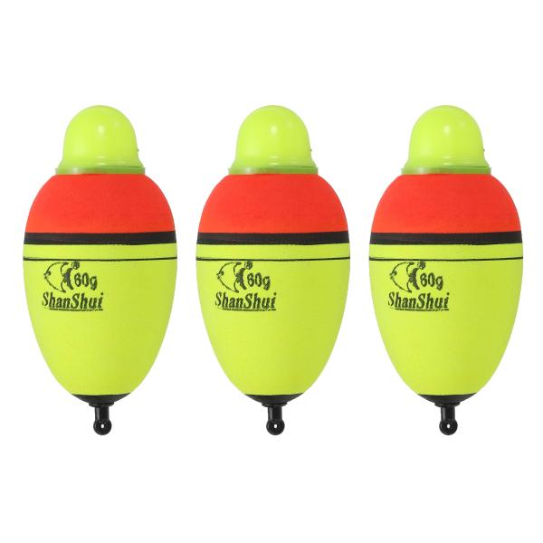 【本商品は海外出荷】お届けは通常20-30日を頂いております。素材：EVA；浮力：60g / 2.1oz；直径：45mm / 1.77インチ；全長：100mm / 3.94インチ；パッキングリスト：ライト付き釣り用スリップボバー × 3利点...