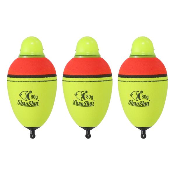 【本商品は海外出荷】お届けは通常20-30日を頂いております。素材：EVA；浮力：80g / 2.8oz；直径：50mm / 1.97インチ；全長：105mm / 4.13インチ；パッキングリスト：ライト付き釣り用スリップボバー×3個利点：...