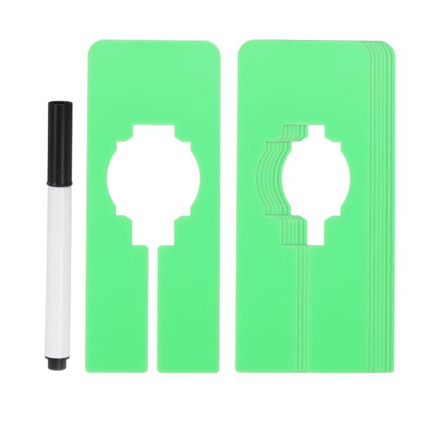 【本商品は海外出荷】お届けは通常20-30日を頂いております。カラー：緑；素材：プラスチック；厚さ：2mm；内径：35mm；全体サイズ：12.7x5.1cm（縦x横）；パッケージ内容：洋服の仕切り8個、マーカーペン1本特徴：頑丈なプラスチッ...