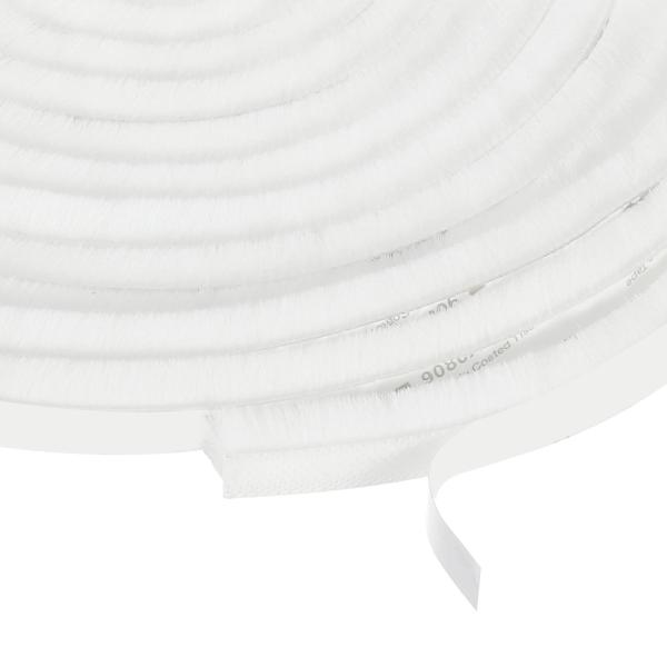 【本商品は海外出荷】お届けは通常20-30日を頂いております。パッケージ内容: 粘着ブ ラシシールウェザーストリップ1個をお届けします。サイズ(T*W*L): 9mmx9mmx5m、材質：ポリプロピレン（PP）、カラー：ホワイト、最適のシー...