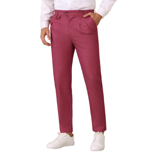 【本商品は海外出荷】お届けは通常20-30日を頂いております。【独特なデザイン】無地、プリーツフロント、ジッパー開閉、サイドポケットが2つ付いたフォーマルドレスパンツ。【合わせやすい】プリーツドレスパンツはドレスシャツ、ブレザー、セーターと...